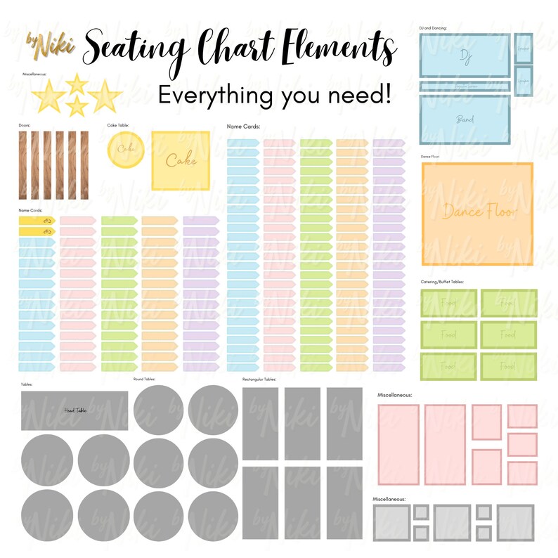 Seating Chart Elements Seating Planner Table Plan Wedding Seating
