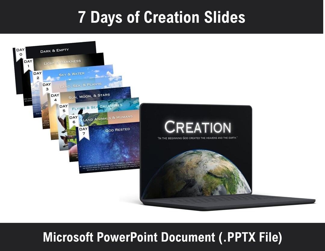 7 Days of Creation Slide Show | Church Sermon, Sunday School Lesson ...