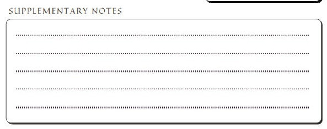 Note Sheet, Digital Printables, Notes, Instant Download, for School ...
