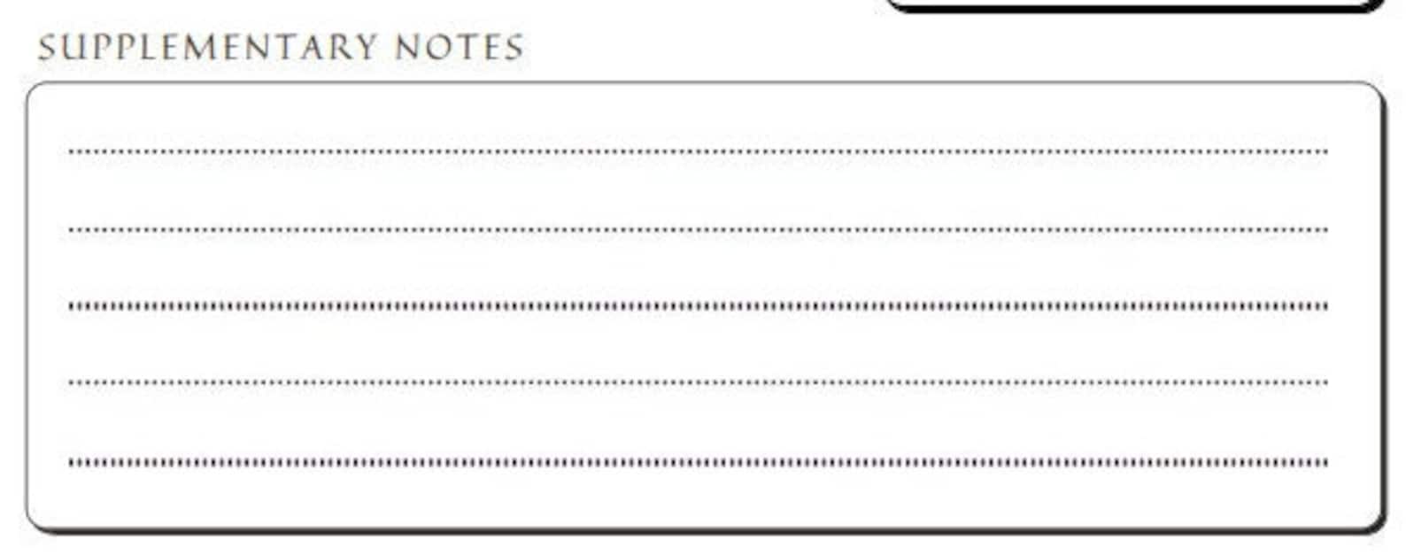 Note Sheet, Digital Printables, Notes, Instant Download, for School ...