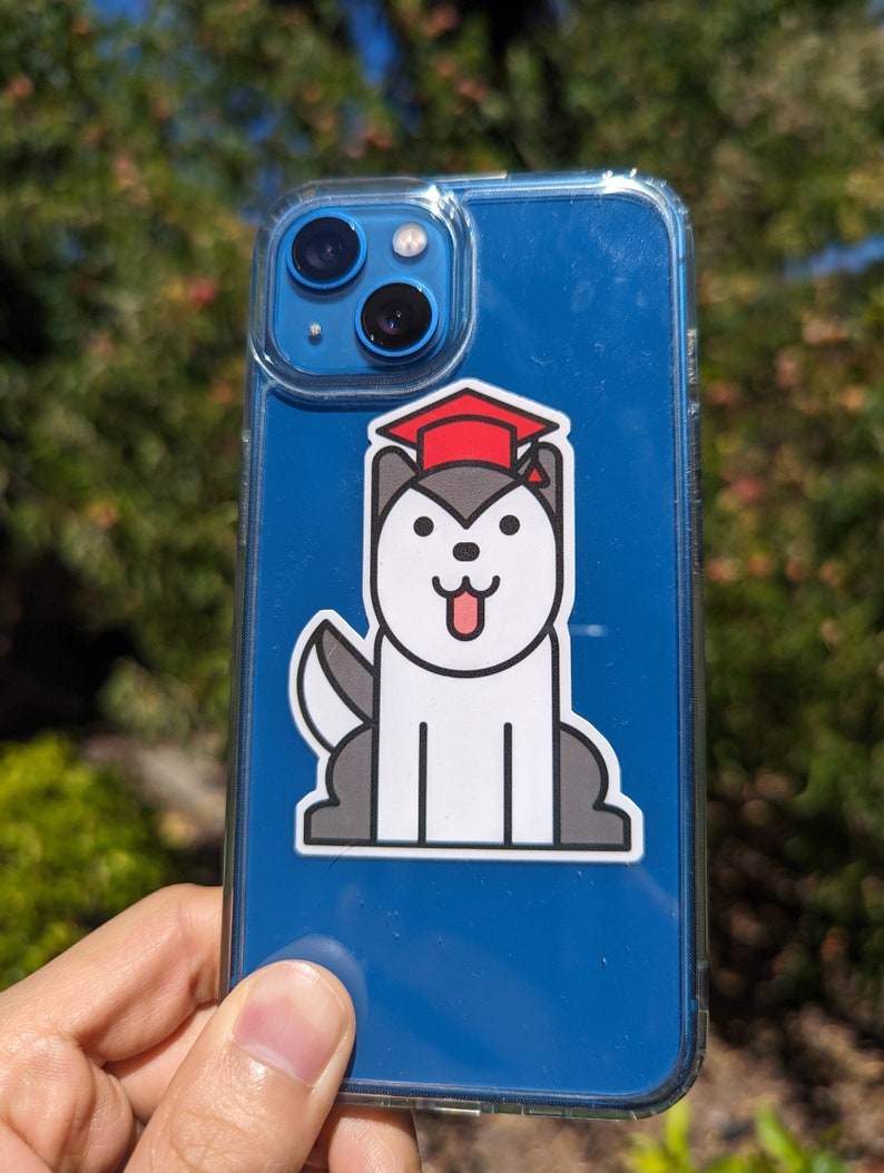 Graduating Husky, Set of 6, Cute Gift for NEU College Students, Laptop ...