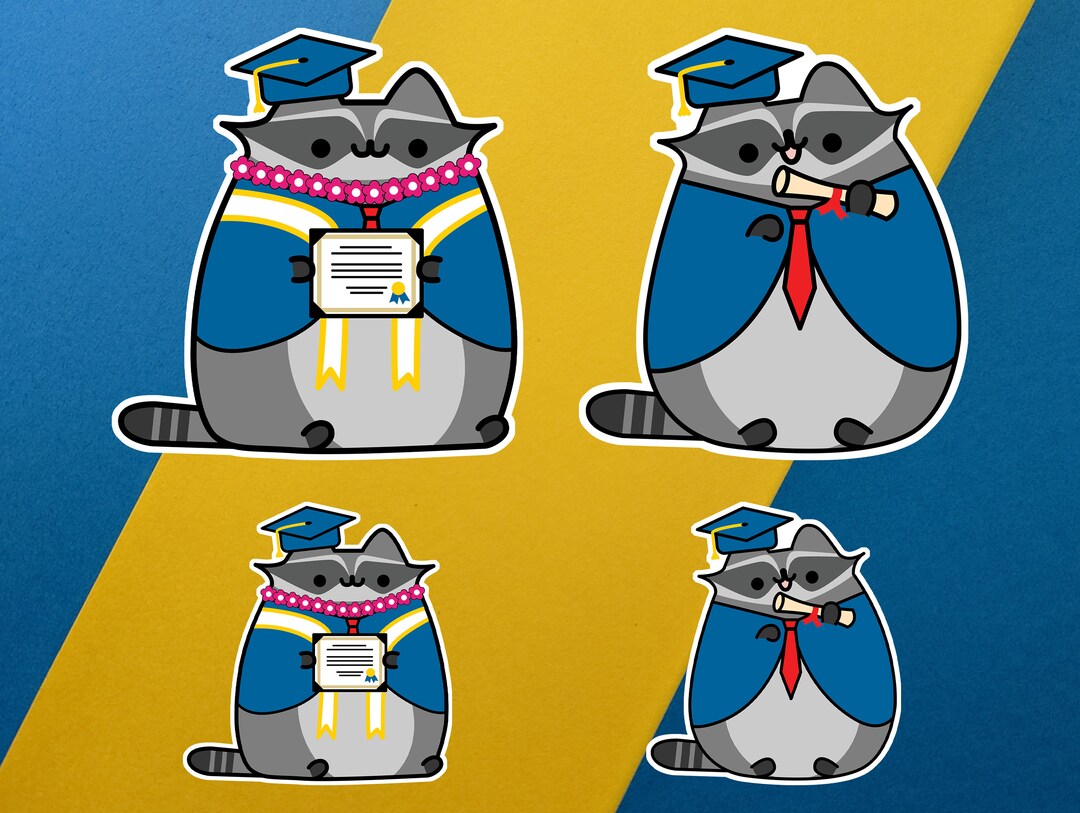 Rejoicing Raccoon at Graduation, Pack of 4, Fun Gifts for UCSD ...