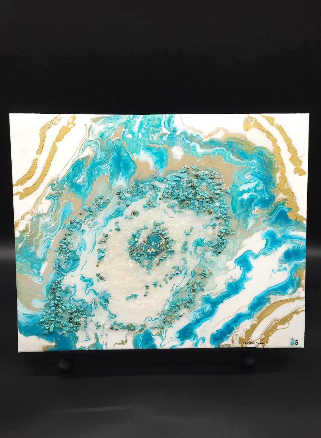 Crystal Resin Art Painting "aerial" - Etsy