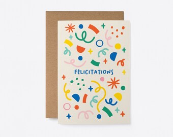 Félicitations Carte De Voeux French Congratulations Card - Etsy