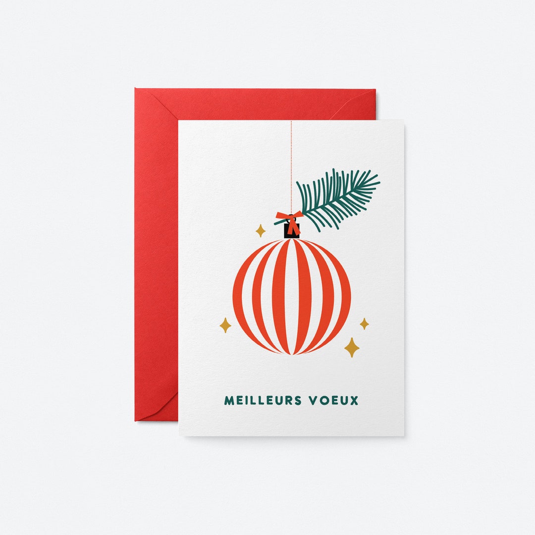 Meilleurs Voeux Carte De Voeux French Christmas Card - Etsy