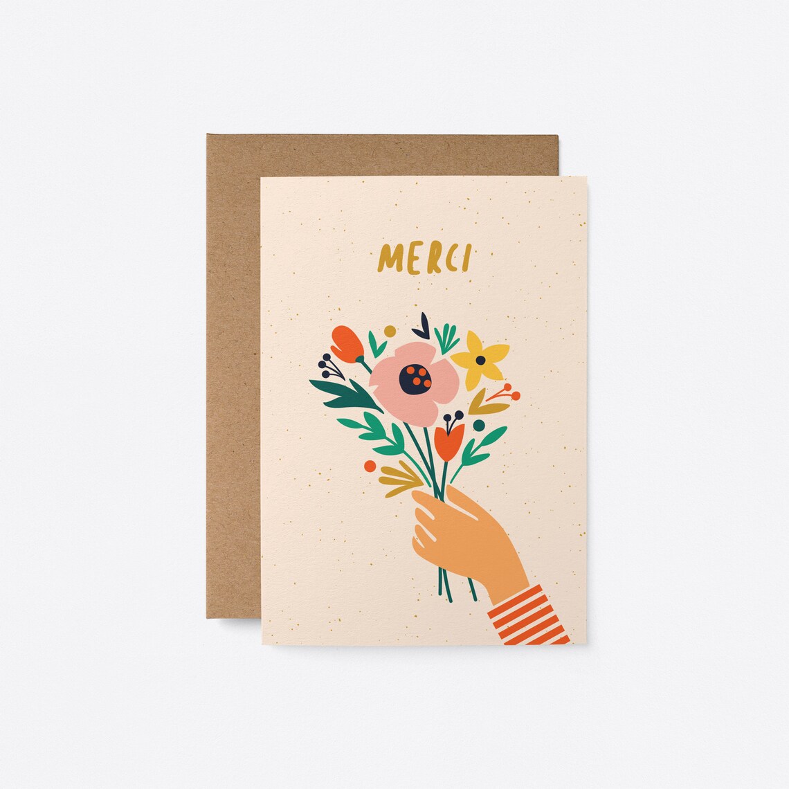 Merci Carte De Voeux French Thank You Card - Etsy