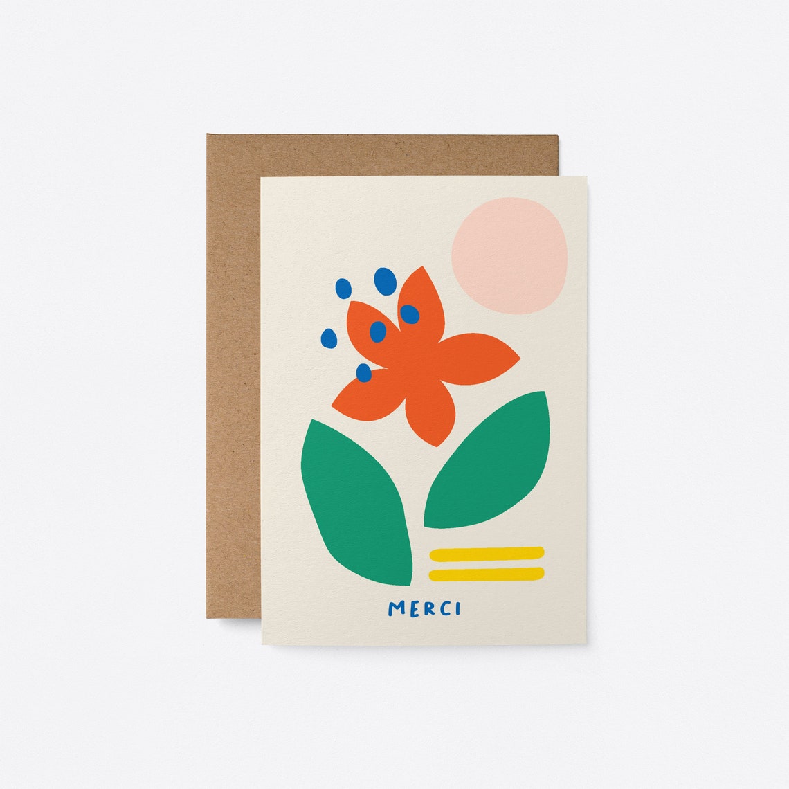 Merci Carte De Voeux French Thank You Card - Etsy