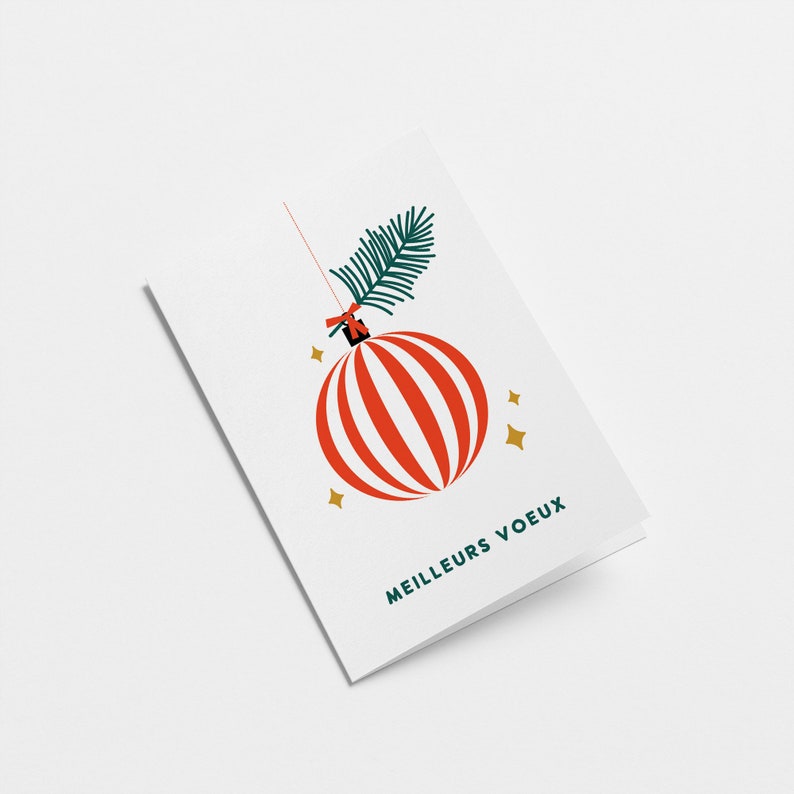 Meilleurs Voeux Carte De Voeux French Christmas Card - Etsy