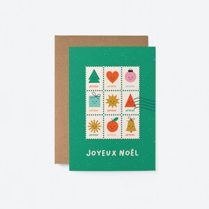 Joyeux Noël Carte De Voeux French Noël Card - Etsy