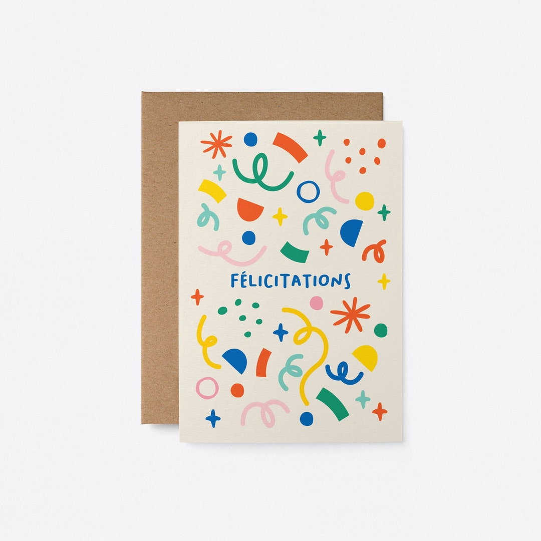 Félicitations Carte De Voeux French Congratulations Card - Etsy