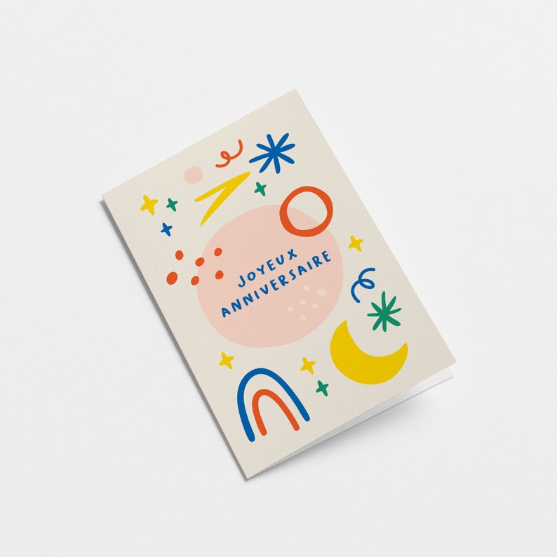 Joyeux Anniversaire Carte De Voeux French Birthday Card - Etsy