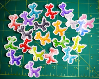 Cute Colourful Balloon Animal Waterproof Vinyl Sticker Sheet, Modelling ...