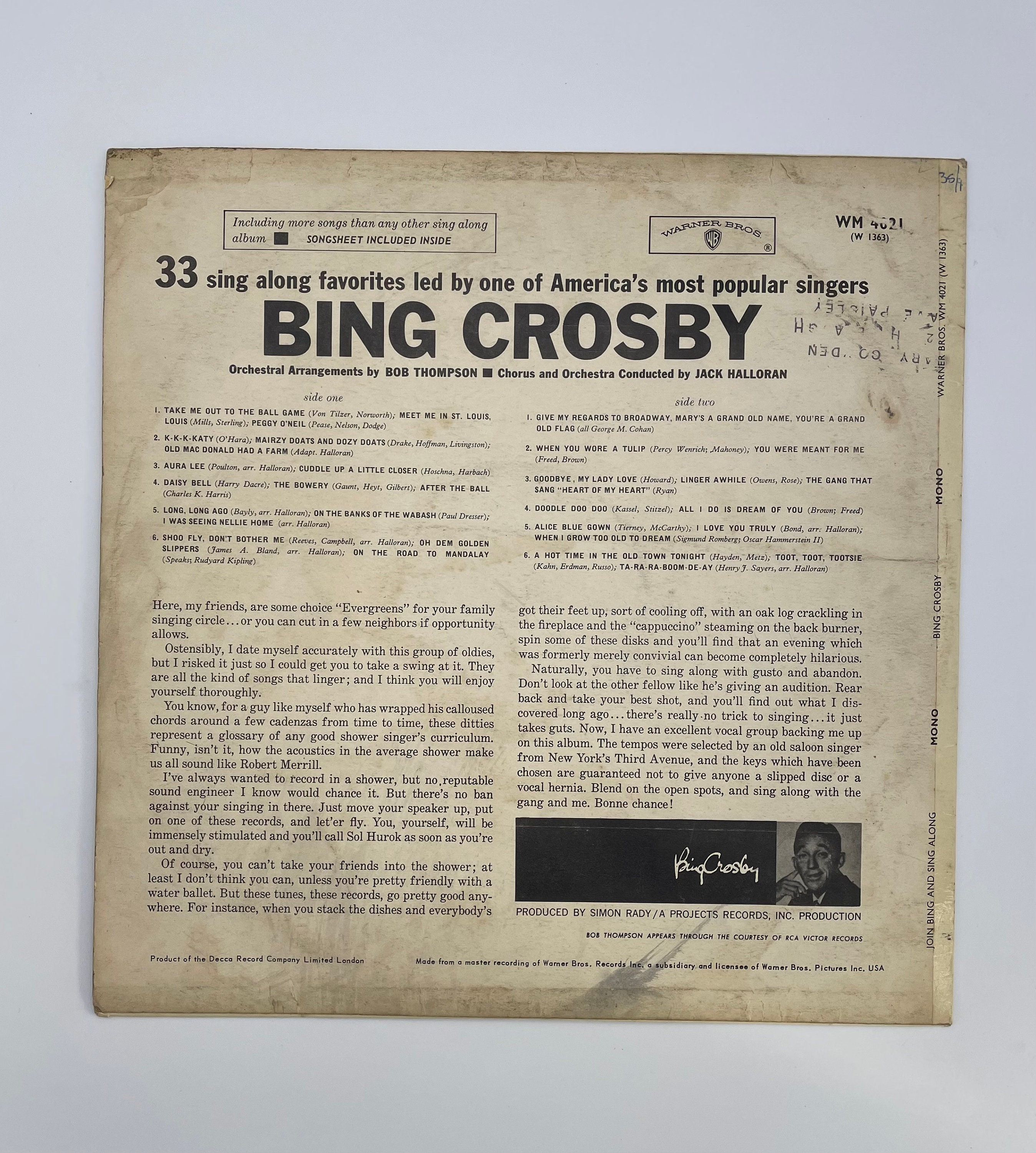 Join Bing & Sing Along LP - Etsy