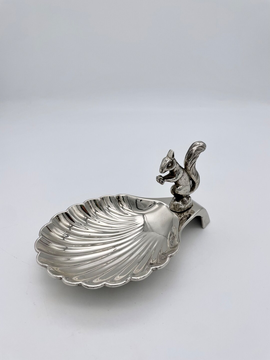 Vintage Seba Squirrel Shell Trinket Tray - Etsy