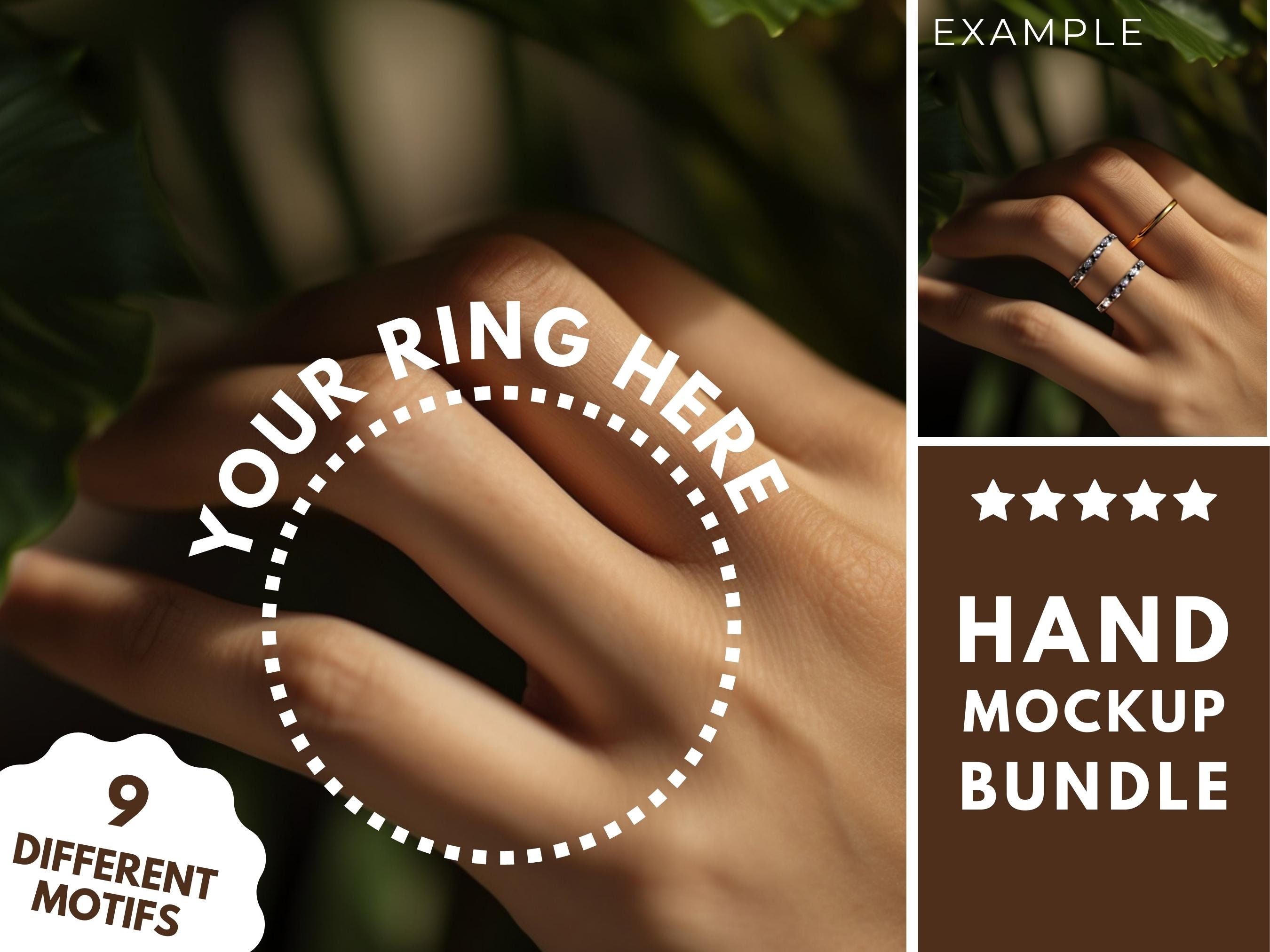 Hands for Your Own Rings Mockup Bundle Space for Individual Jewelery ...