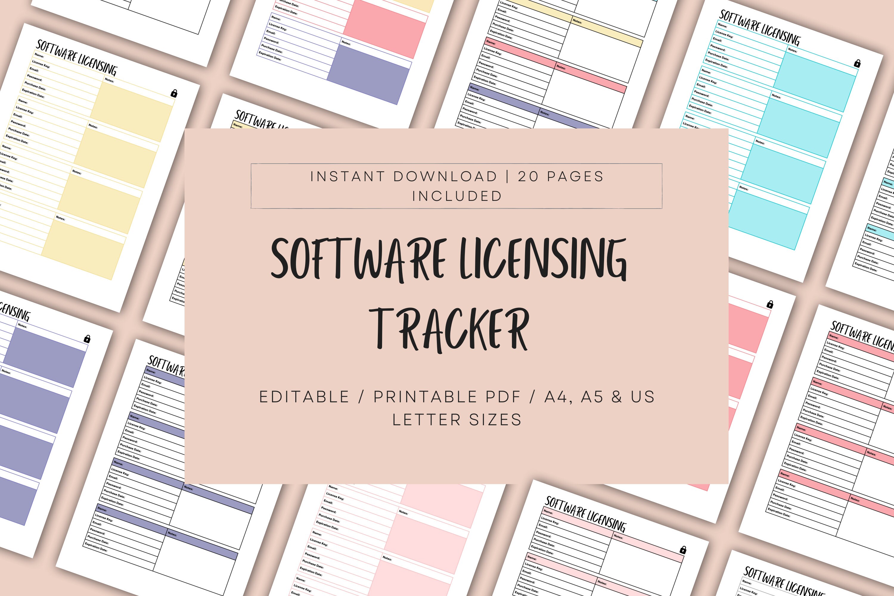 Editable, Printable Password Tracker Bundle, Password Log, Password ...