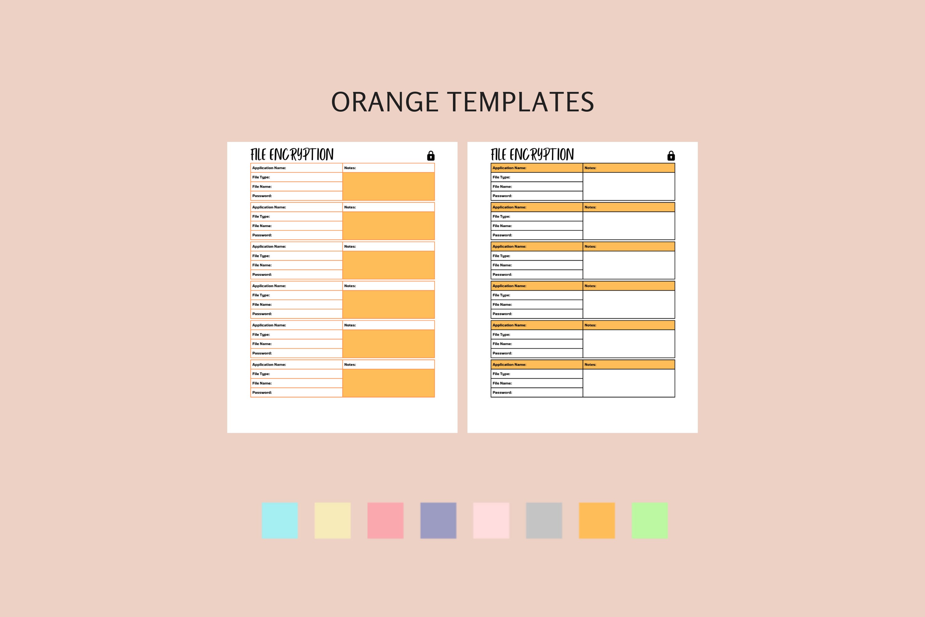 Editable, Printable Password Tracker Bundle, Password Log, Password ...