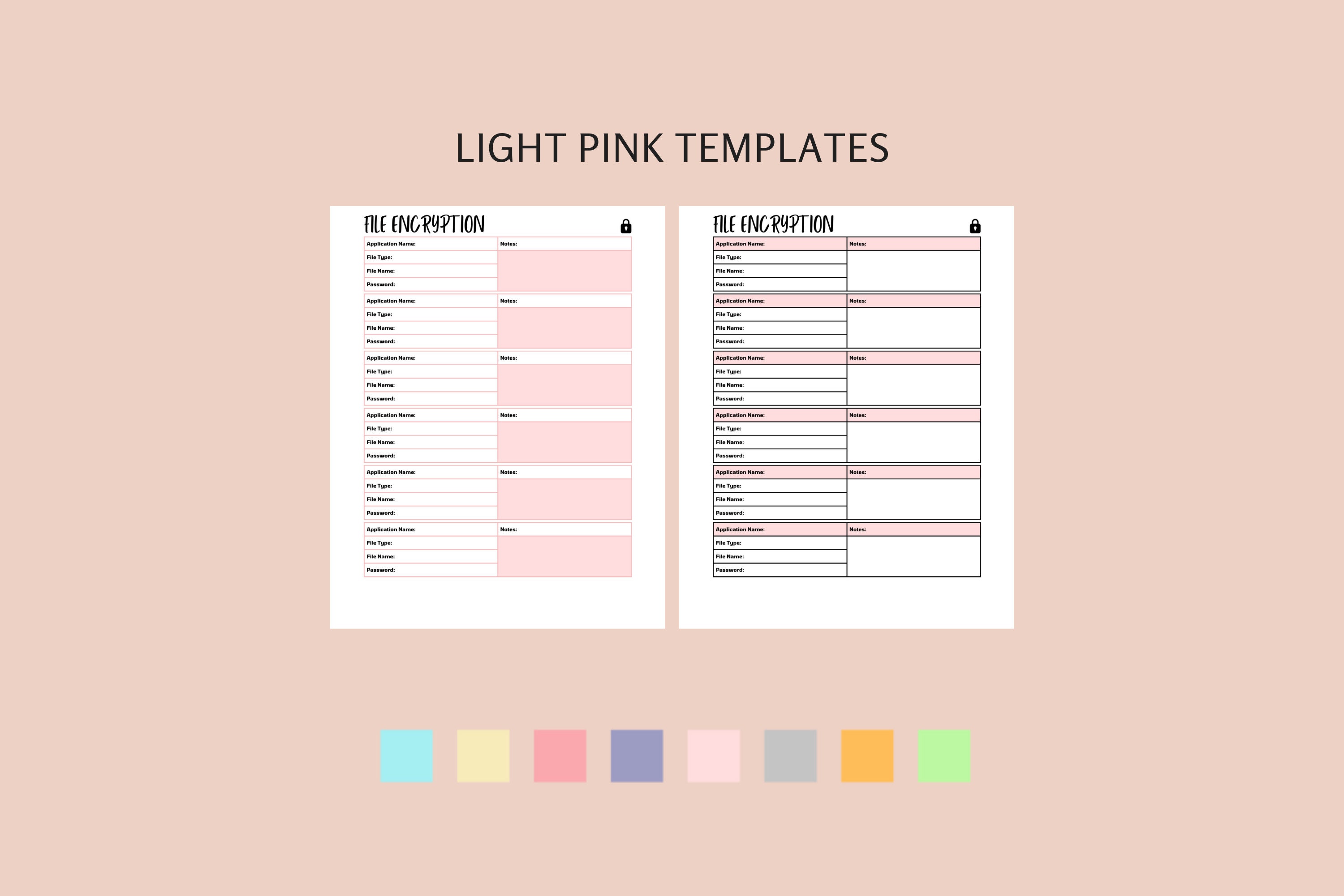 Editable, Printable Password Tracker Bundle, Password Log, Password ...