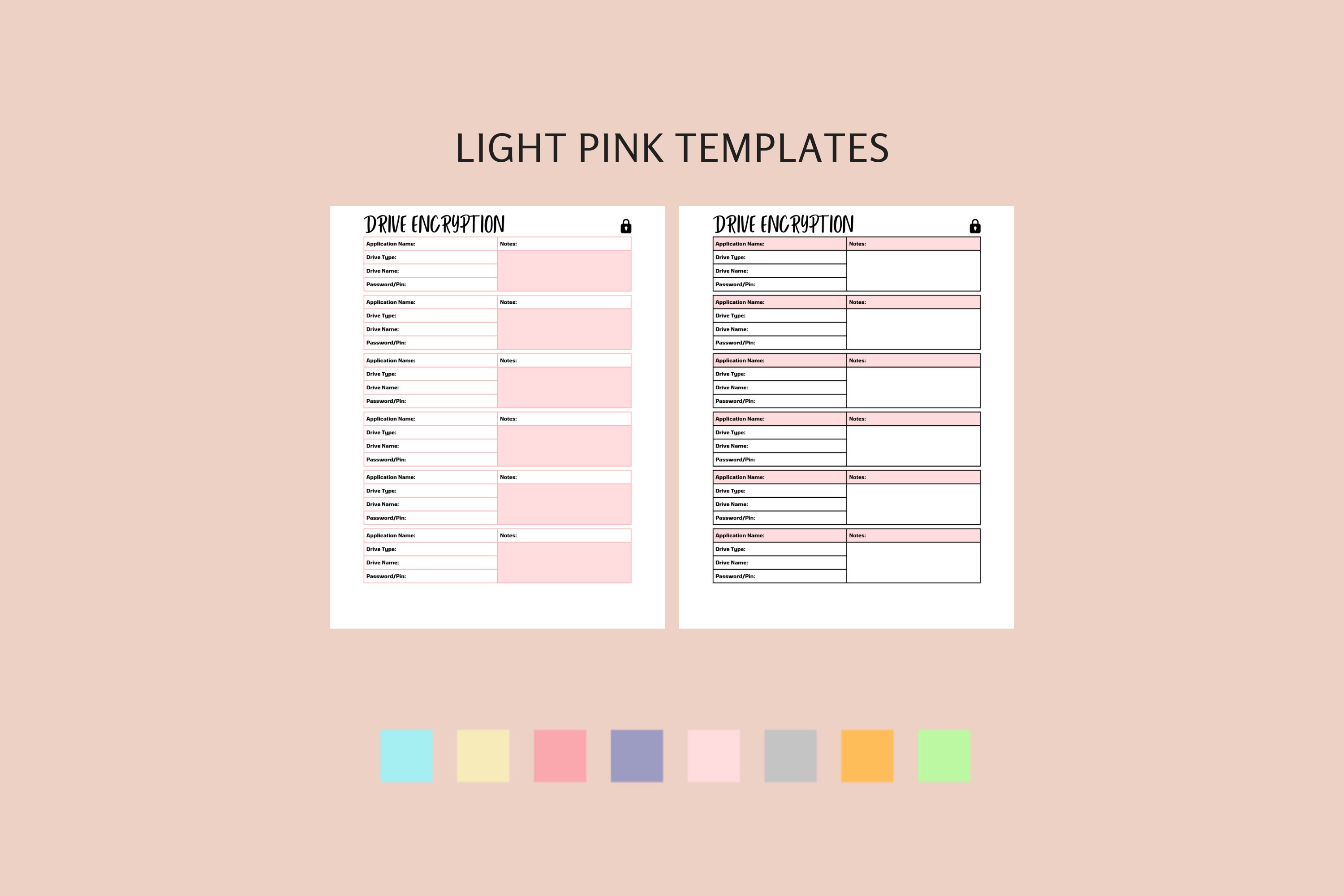 Editable, Printable Password Tracker Bundle, Password Log, Password ...