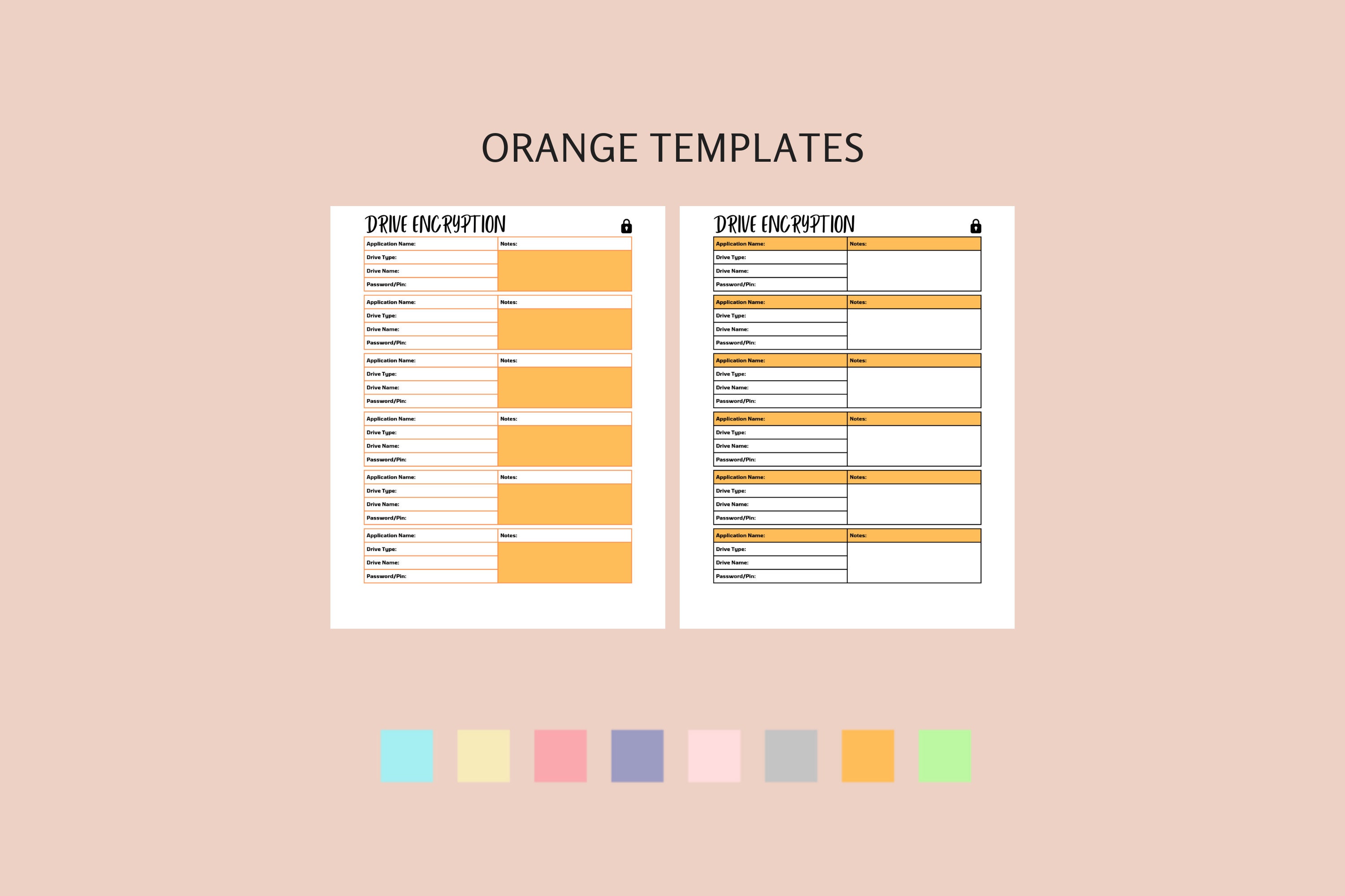 Editable, Printable Password Tracker Bundle, Password Log, Password ...