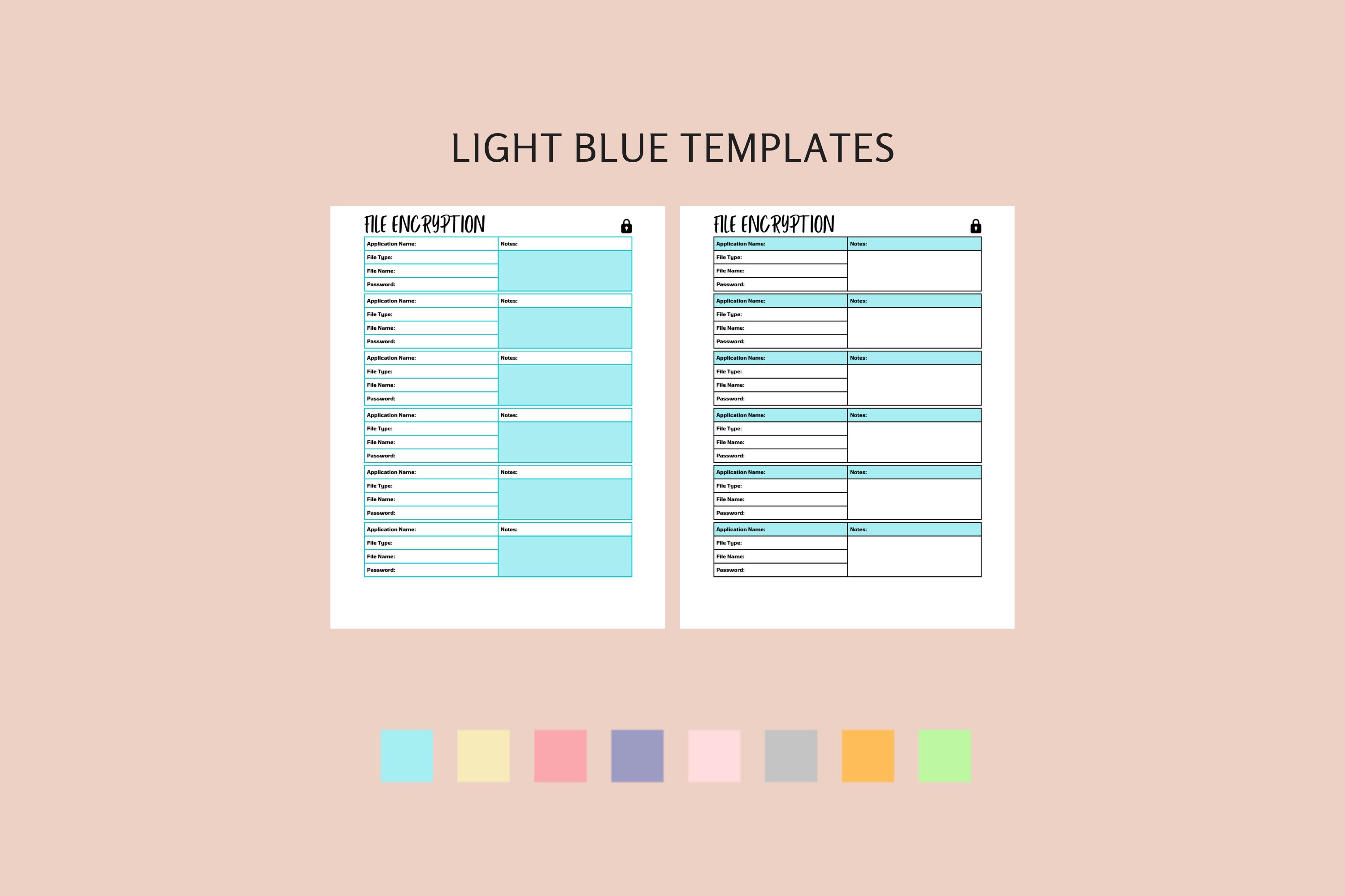 Editable, Printable Password Tracker Bundle, Password Log, Password ...