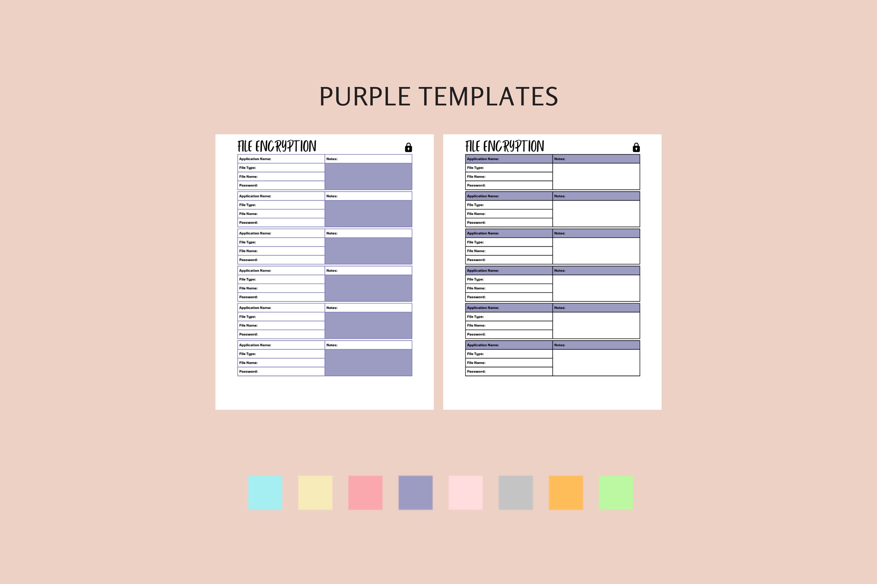 Editable, Printable Password Tracker Bundle, Password Log, Password ...