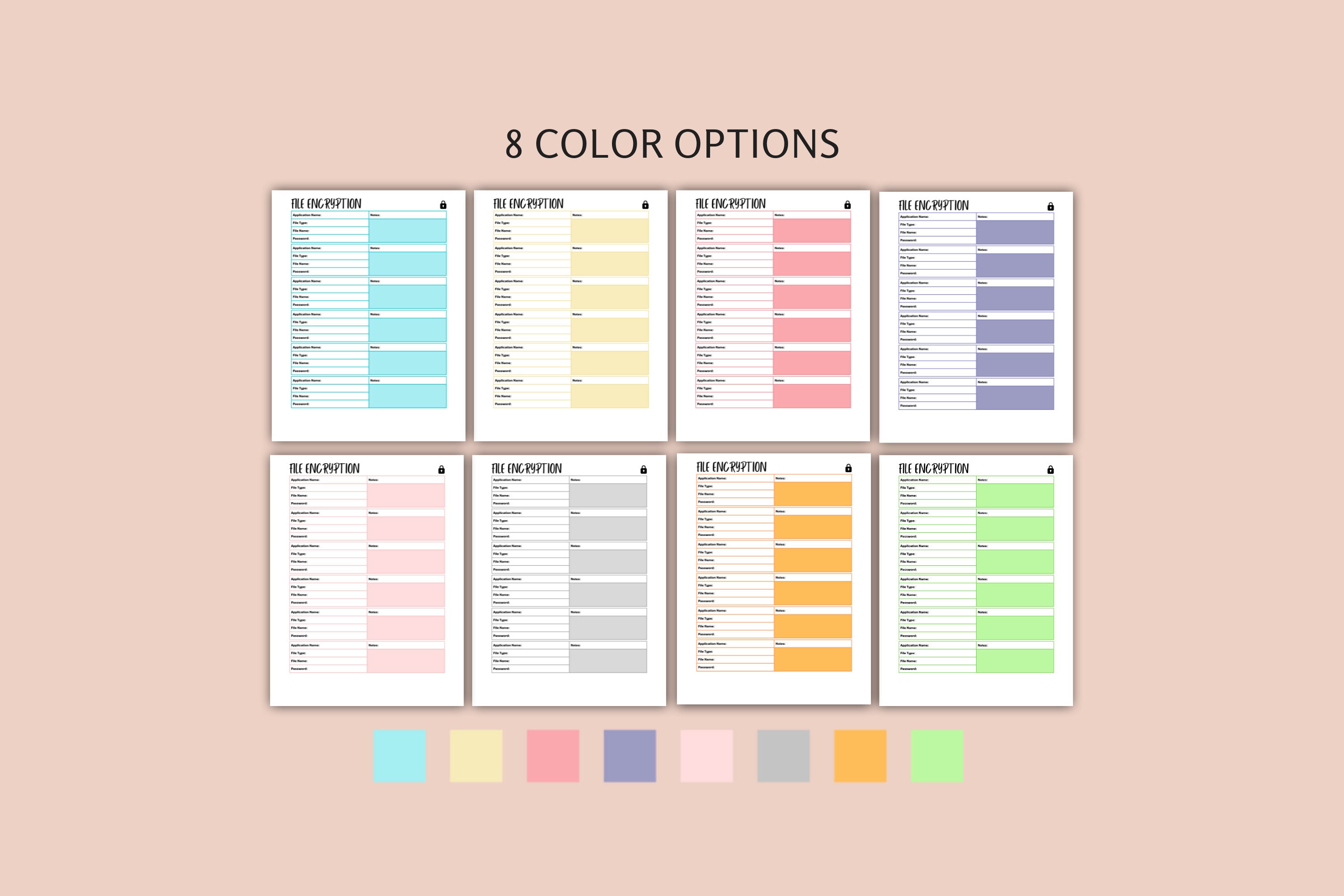 Editable, Printable Password Tracker Bundle, Password Log, Password ...