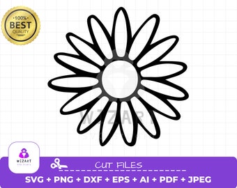 Split Daisy Svg - Etsy