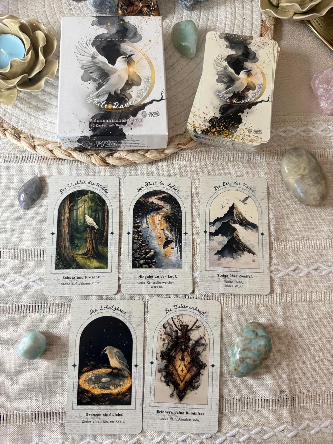 Dee's White Raven Oracle - Shamanic Oracle - Card Game - Power Animal ...