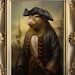 Capybara Pirate Captain Print, Victorian Dressed Animal Wall Art Poster ...