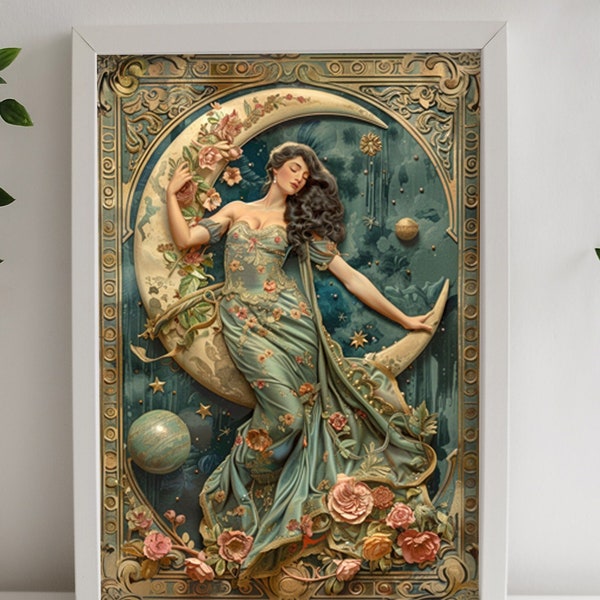 Moon Goddess Art - Etsy
