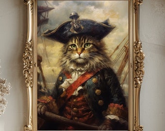 Nautical Cat Art - Etsy
