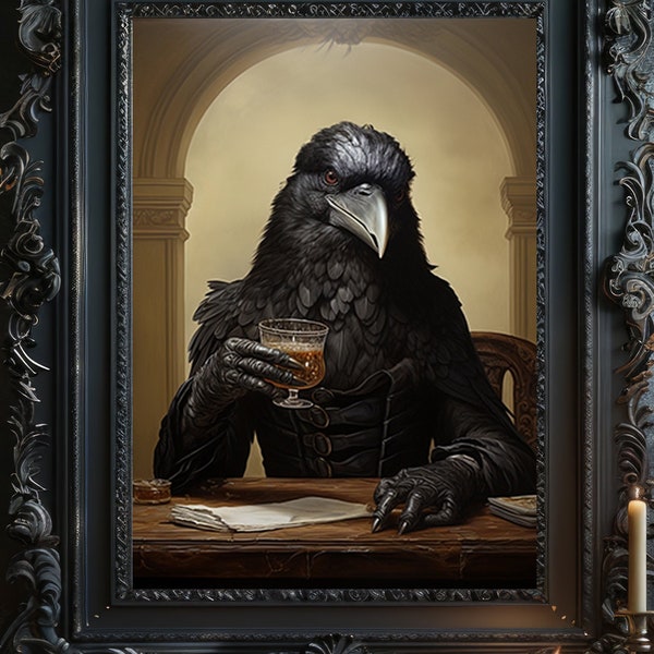 Raven Art Print Etsy