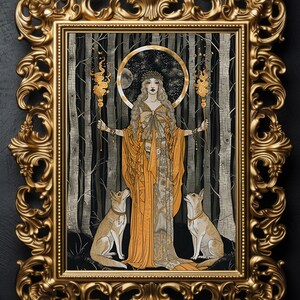 Hecate Witchcraft Night Greek Goddess Art Nouveau Crossroads Magic ...
