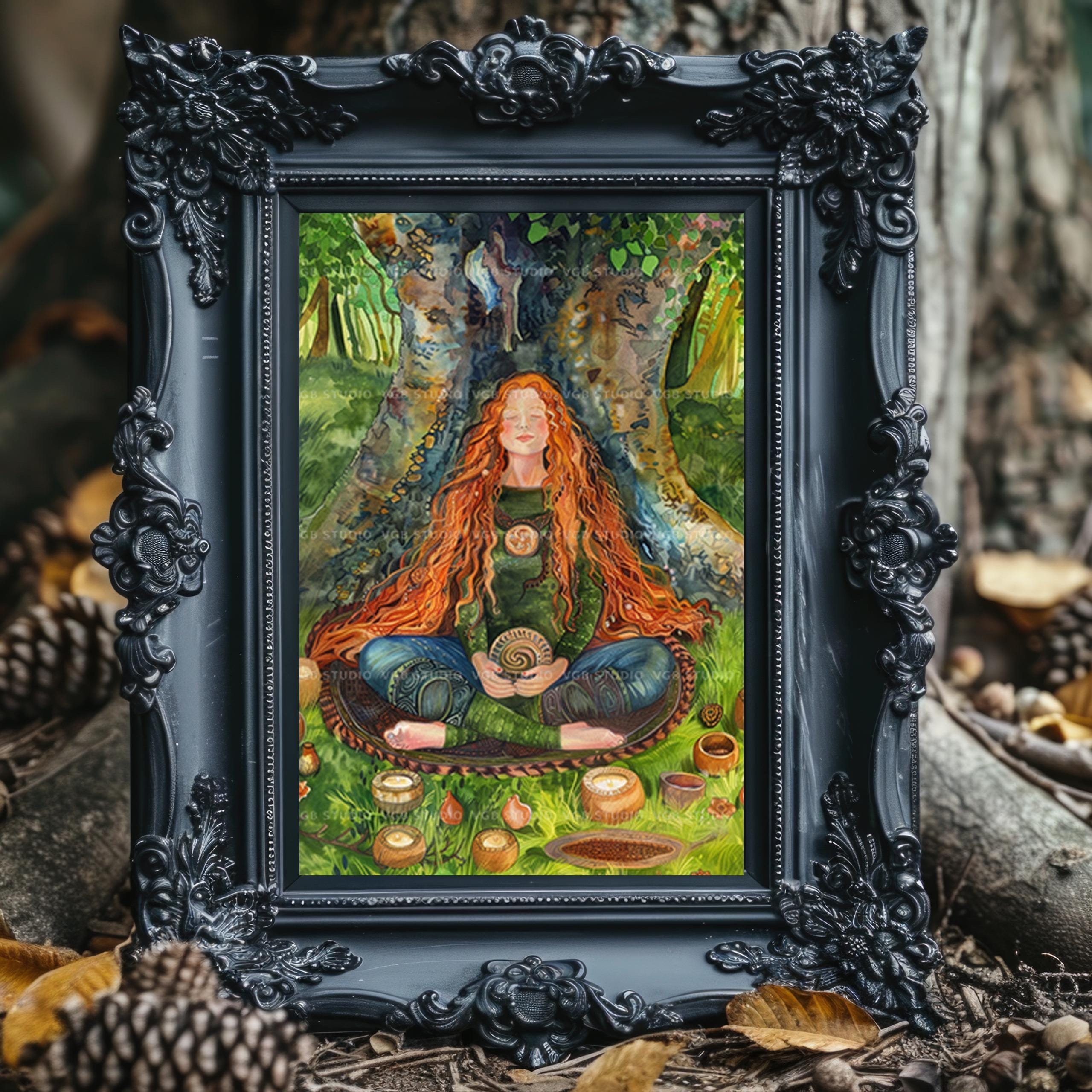 Danu Celtic Goddess Art Print Earth Mother Deity Nature Spiritual ...
