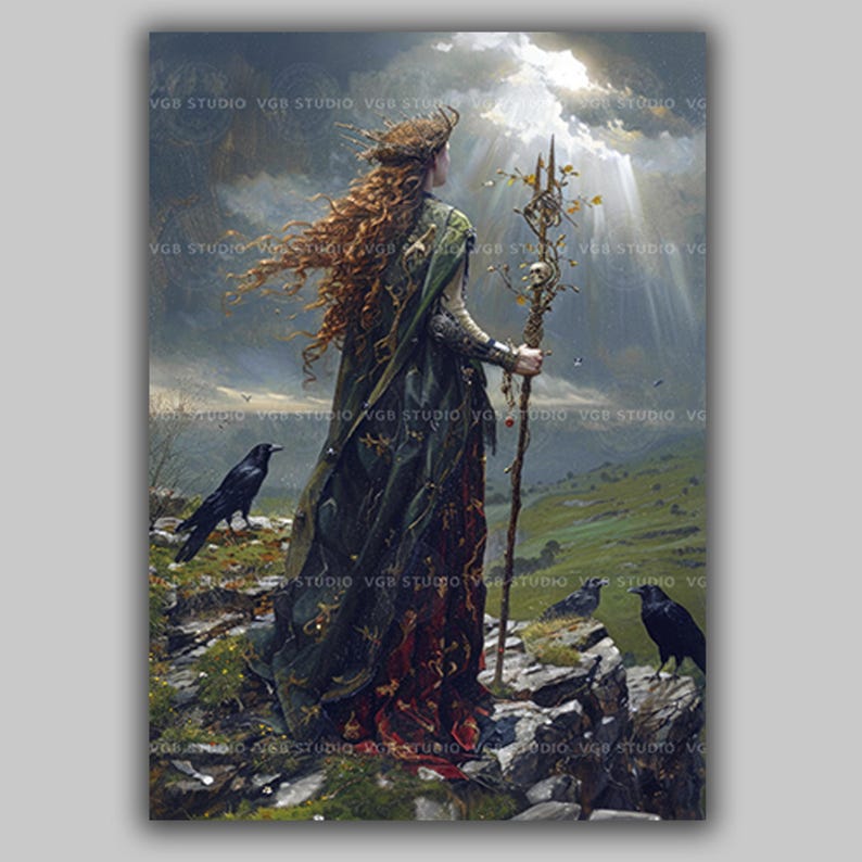 The Morrigan Wall Art Print, Irish Celtic Goddess of War and Fate ...
