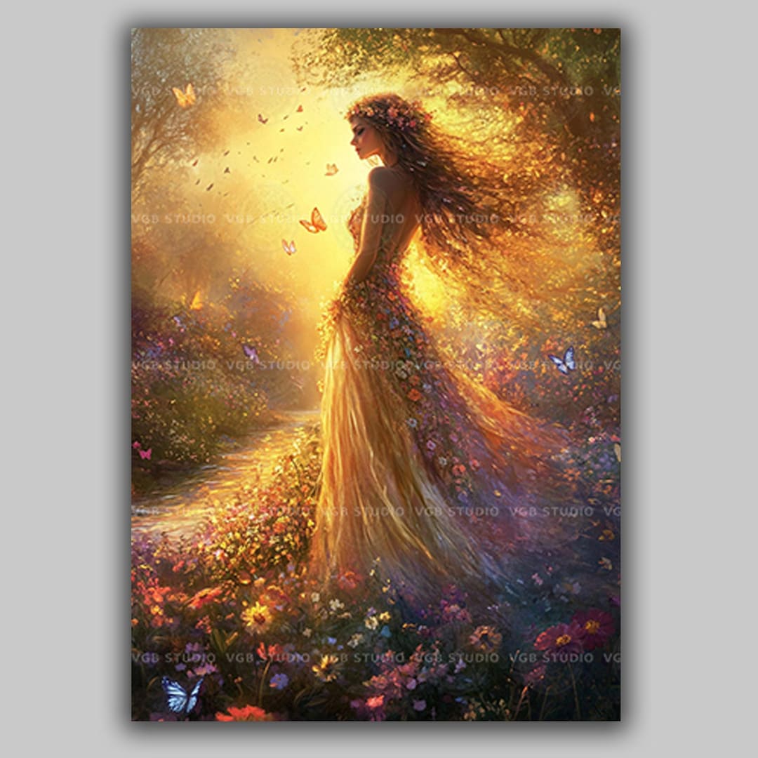 Etain Celtic Goddess of Rebirth and Light Art Print Irish Mythology ...