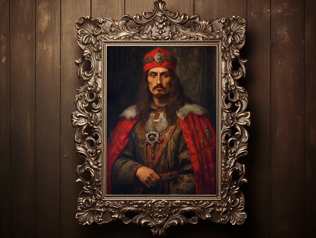 Vlad Tepes the Impaler Portrait Oil Painting Giclee Print, Dracula ...