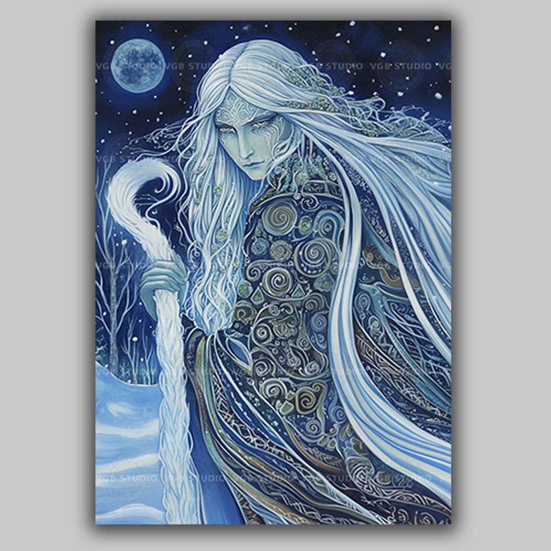 Cailleach Winter Goddess Art Celtic Mythology Print Pagan Witch Decor ...
