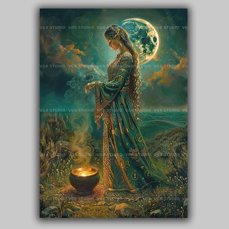 Ceridwen Celtic Welsh Goddess Knowledge Magic Deity, Cerridwen Fine Art ...