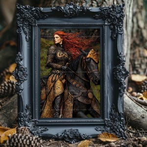 Macha Morrigan Celtic Goddess Art Print Irish Mythology Wall Decor ...