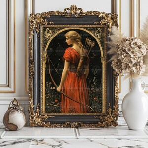 Artemis Greek Goddess Hunting Wild Animals, Diana Luna Phoebes Fine Art ...