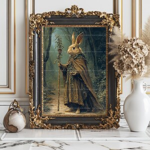 Celtic Rabbit Art Woodland Druid Animal Print Forest Magic Decor Rustic ...