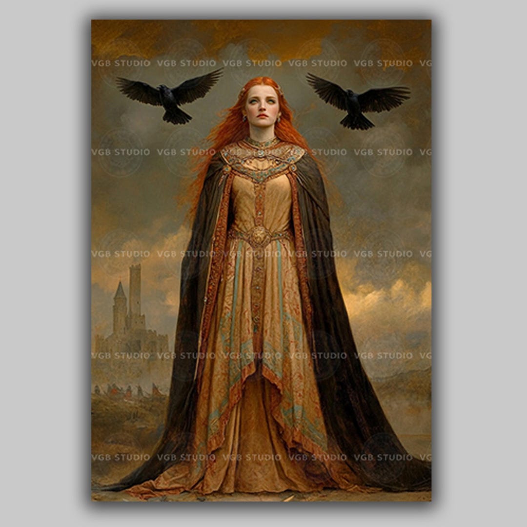 The Morrigan Art Print Celtic Goddess of War and Fate Raven Magic Wall ...