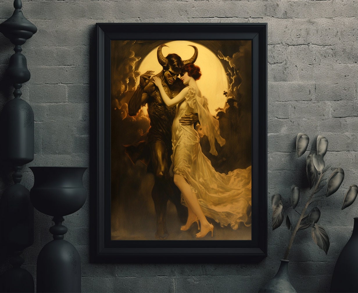 Victorian Woman Demon Dancing Satanic Vintage Photography Art - Etsy UK
