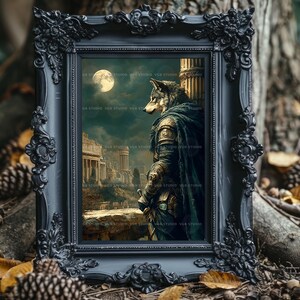Roman Wolf Centurion Warrior Art Print, Fantasy Gladiator Classic ...