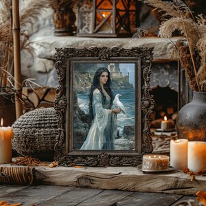 Branwen Welsh Goddess of Love and Beauty by the Sea Fine Art Print ...