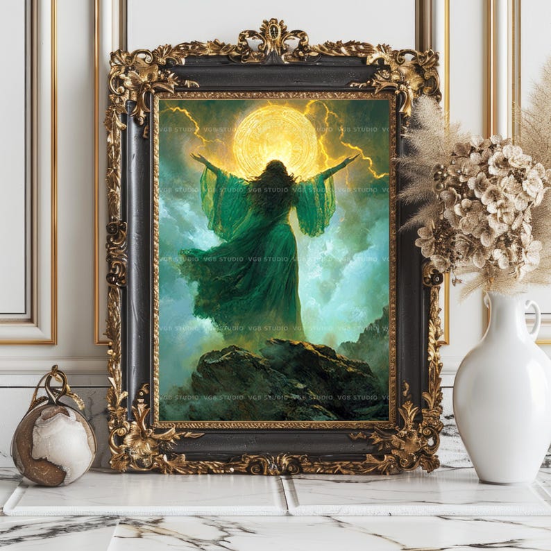 Sunna Sol Norse Sun Goddess of Daylight Warmth Protection Radiant Halo ...