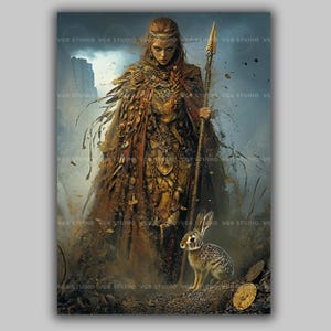 Andraste Art Print Celtic Warrior Goddess Wall Art British Mythology ...