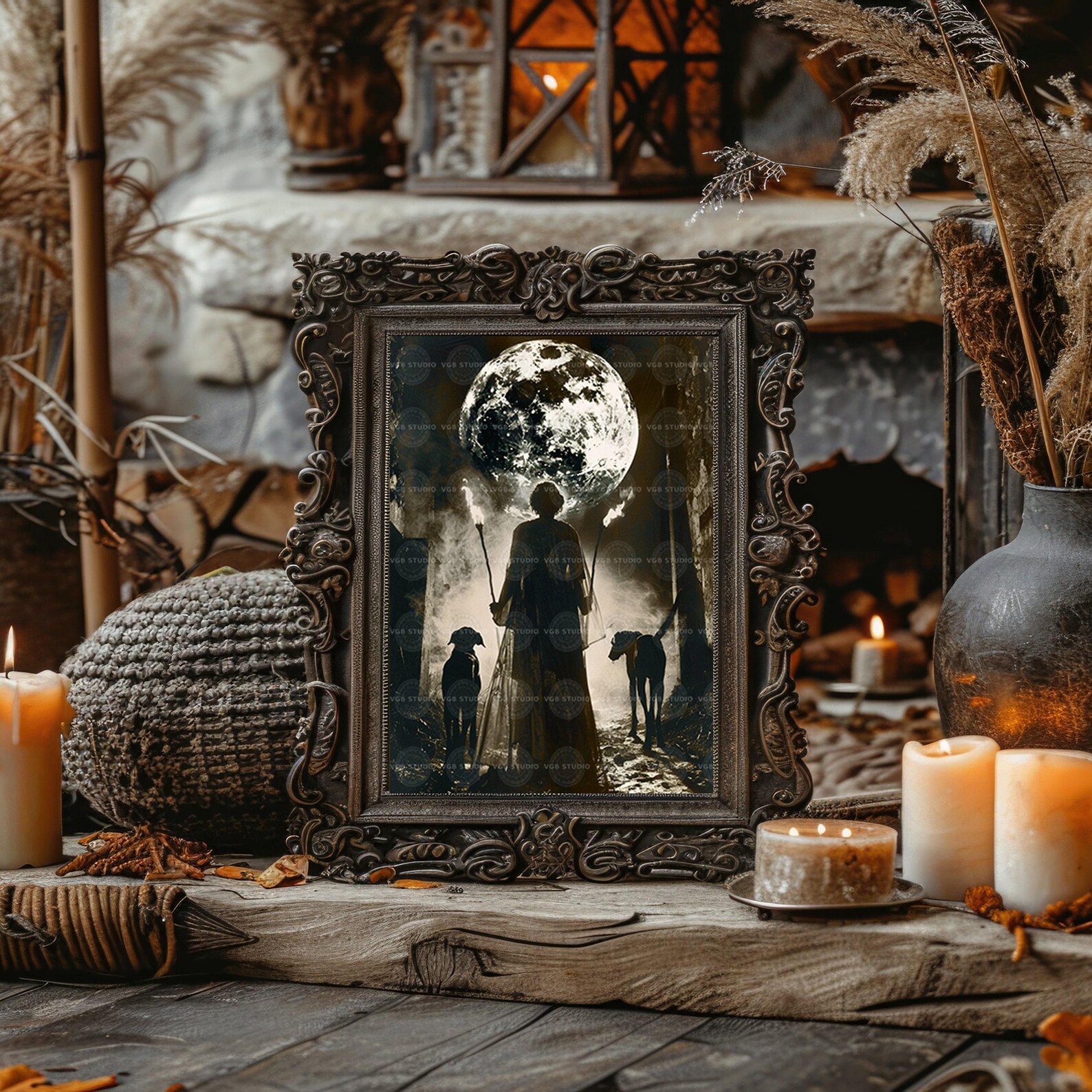 Hecate Greek Goddess Sepia Baroque Photo, Hekate Moon Crossroads ...
